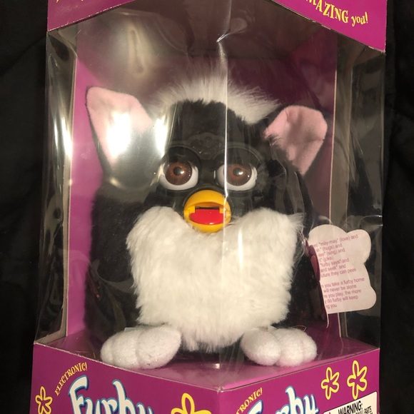 Vintage | Other | 998 Original Furby Skunk Or Tuxedo Furby | Poshmark